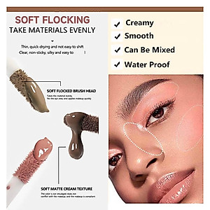 Liquid Eyeshadow Makeup Eyeshadow Primer Matte Eyeshadow Crayon Pencil Waterproof Quick Dry Long Lasting Highlight and Shadow Pen Perfect Makeup (Nude Purple 1#)