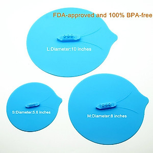 eoocvt 3pcs Steam Ship Silicone Steamer Lid Food Covers Cute Design Steaming Pot Lids and Bowl Covers Keep Food Fresh, Pack of 3