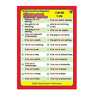 Understanding Negation Fun Deck Cards - Super Duper Educational Learning Toy for Kids