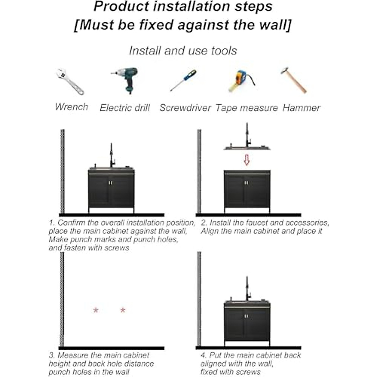 Stainless Steel Sink With Faucet & Drainboard - Freestanding Steel Kitchen Sink For Patio Garden Outdoor, Utility Washing Basin With Storage Shelf For Kitchen Restaurant Drainage Syst(Size:65x45x80cm)