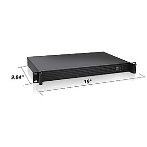 RackChoice 1U Rackmount Server Chassis 9.84" Depth Support Mini-itx M/B only