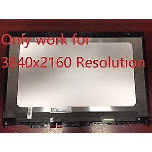 15.6" UHD 4K LCD Screen + Touch Digitizer + Bezel Frame Assembly 5D10N46973 for Lenovo Flex 5-1570 (Type 80XB) UHD Version (NOT for FHD)