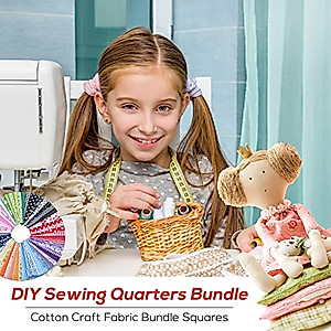 120 Pcs 4'' x 4'' Cotton Craft Fabric Bundle Squares,DIY Sewing Quarters Bundle,Precut Cotton Fabric Bundles for Precut Fabric,Quilting Fabric Bundles,DIY Sewing Quilting Scrapbooking