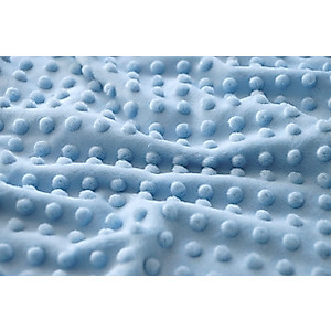 Sky Blue Minky Bubble Dimple Dot Plush Fur Fabric Polyester 58-60"