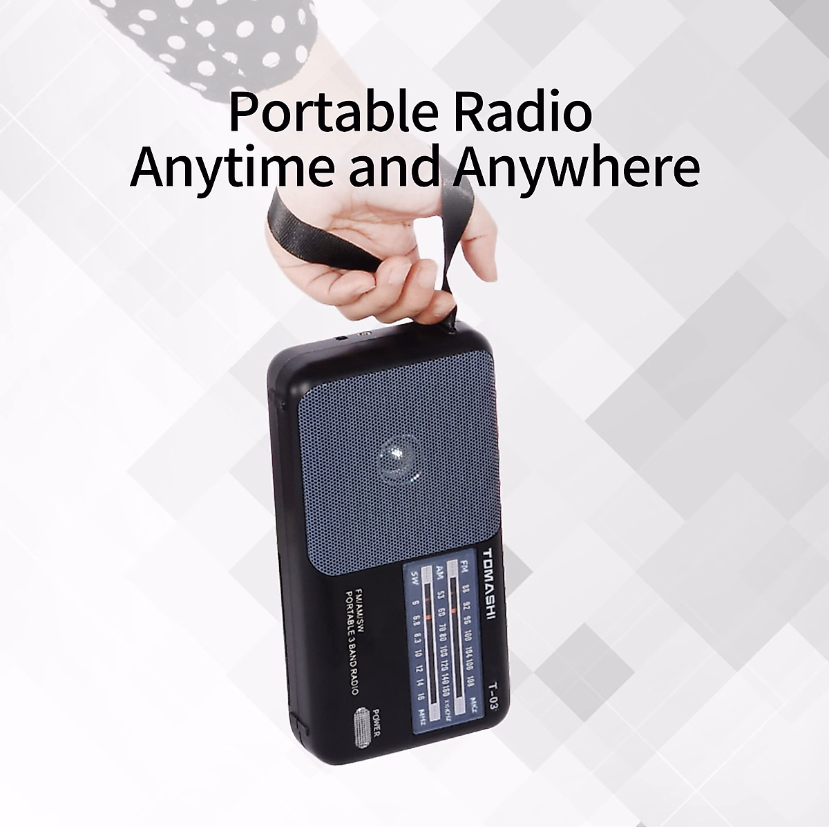TOMASHI Radio Portable Shortwave Radio,SW FM AM Transistor Radio with Best Reception,123456789