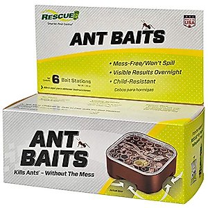RESCUE! Ant Baits – Indoor Ant Killer, Ant Trap Alternative - 6 Bait Stations