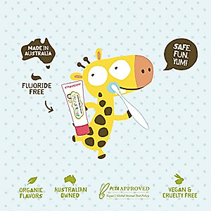 Jack N' Jill Kids Natural Toothpaste - Kids Toothpaste Fluoride Free, 40% Xylitol, BPA Free SLS Free, Makes Tooth Brushing Fun for Kids - Strawberry, 1.76 oz (Pack of 3)