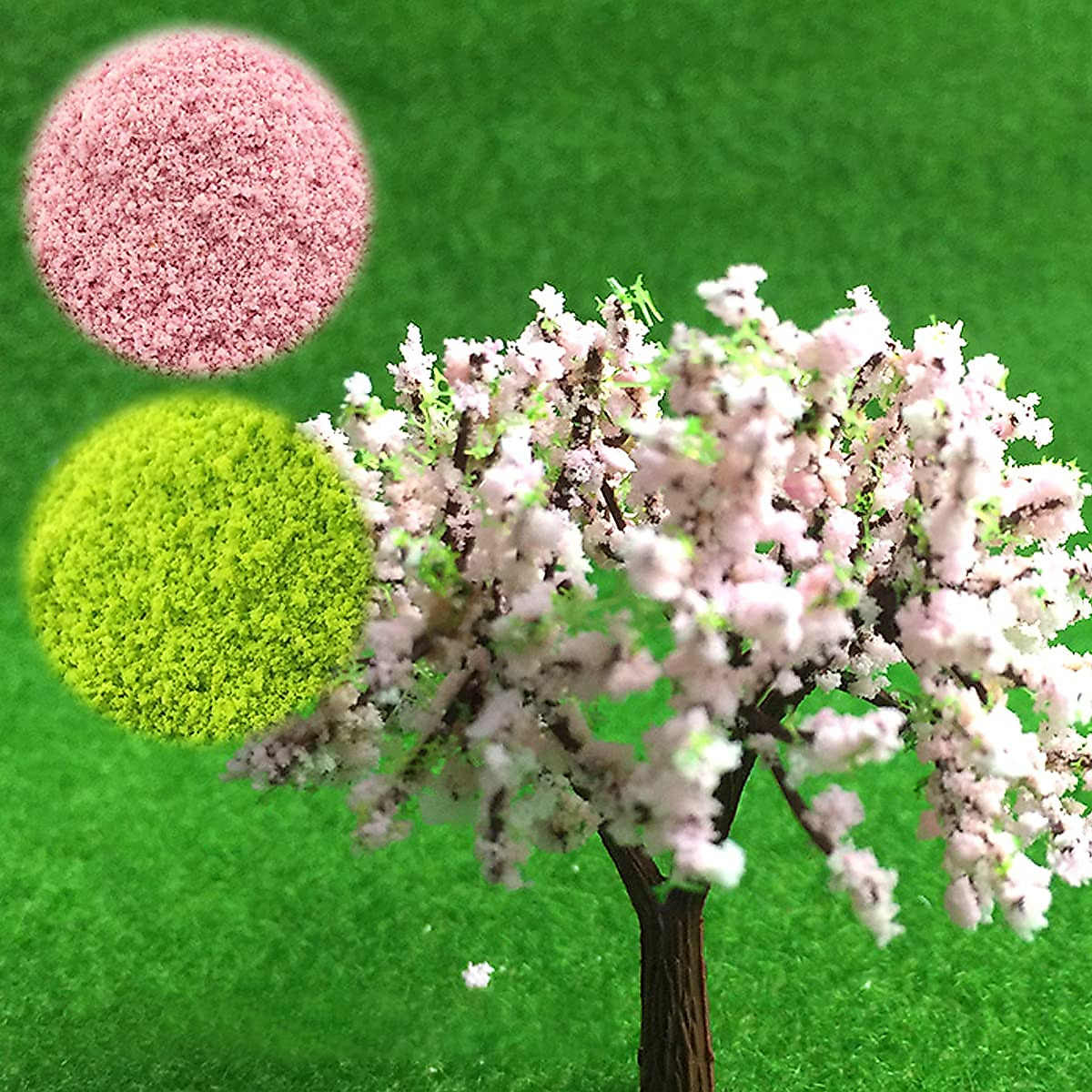 Woohome 18 Color Tree Powder Model for DIY Miniature Model Shrub Bushy Tuft, DIY Model Trees Basing Material Kit, Building Model Railway Fairy Garden Diorama Scenery