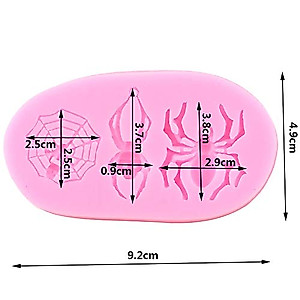 Halloween Spider Web Silicone Mold for DIY Crystal Candy Chocolate Pudding Ice Cube Soap Mould Handmade Ice Cream Fondant Mold Gum Paste Cupcake Cake Topper Decoration Jelly Shots Desserts