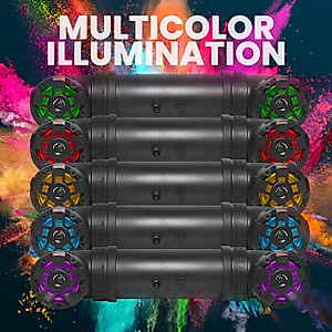 BOSS Audio Systems UTV4BRGB ATV UTV Weatherproof Sound System - 4 Inch Stereo Speakers, 1 Inch Tweeters, Built-in Amplifier, Full Range, Bluetooth, Multi-Color Illumination