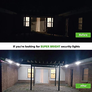 YoungPower Outdoor Motion Sensor Light Battery Operated, IP65 Waterproof Ultra Bright Motion Sensor Outdoor Lights Head Adjustable with 8W 600 Lumen 6000K 4LEDs for Garage Yard Porch Patio 2 Packs