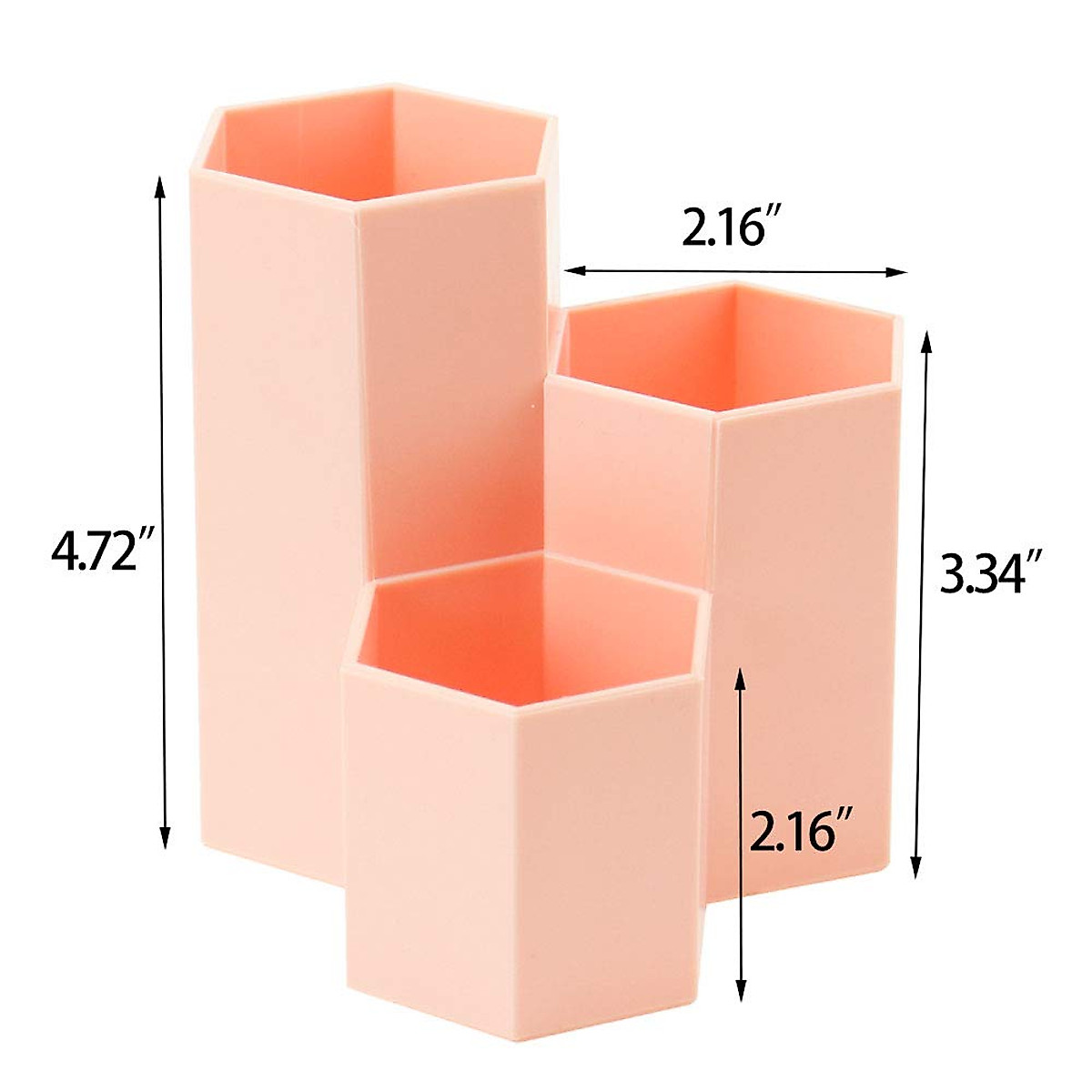 Weiai Makeup Brush Holder Organizer, 3 Slots Pink Cosmetic Brushes Storage Solution