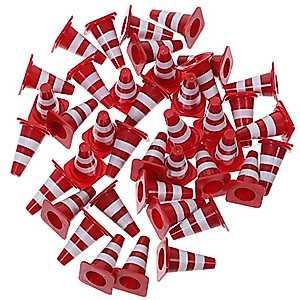 ibasenice 40pcs Table Decoration Boys Play Early Barricade Prop Girls Cognitive Favors Signs Road Barrier Toys Cones Pretend Miniature Toy Teaching Activity Cones- for Photo Landscape Aids