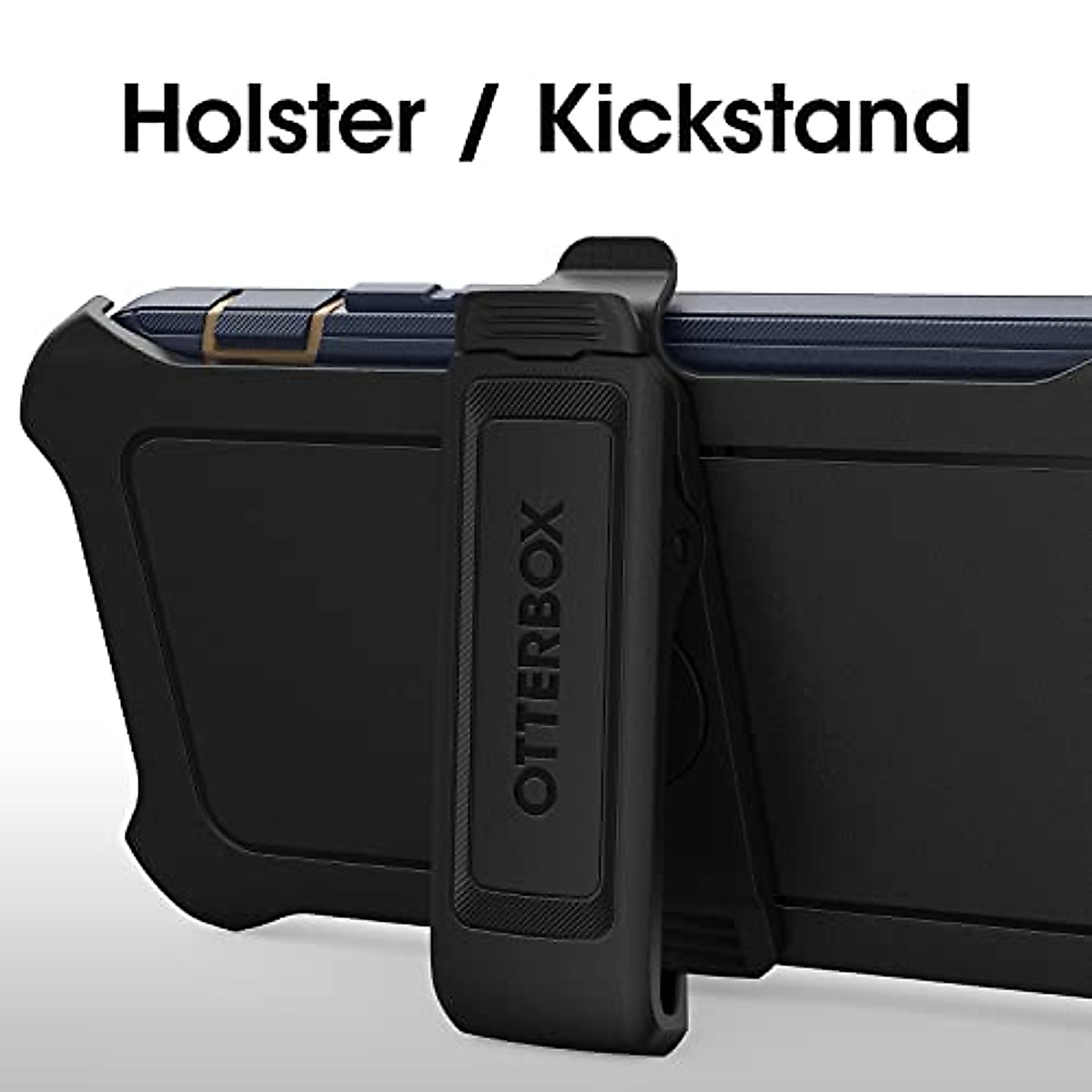 OtterBox iPhone 14 Pro (ONLY) Defender Series Case - BLUE SUEDE SHOES (Blue), rugged & durable, with port protection, includes holster clip kickstand