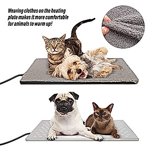 HHNIULI Pet Heating Heat Heater Pad Bed Plate 22" L x 17" W Adjustable Temperature 80-130 ℉ Chicken Coop Heater Indoor Outdoor Warmer Mat for Dogs Cats Pets Pig Chicken Rabbit Livestock