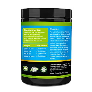 Dog Allergy Relief Chews, Salmon Oil Skin & Coat Supplement with Colostrum, Probiotics, Dog Itching Skin Relief, Dry Skin, Itchy Paws - Seasonal Allergies & Hot Spots Support Treats - 180 Count 450g