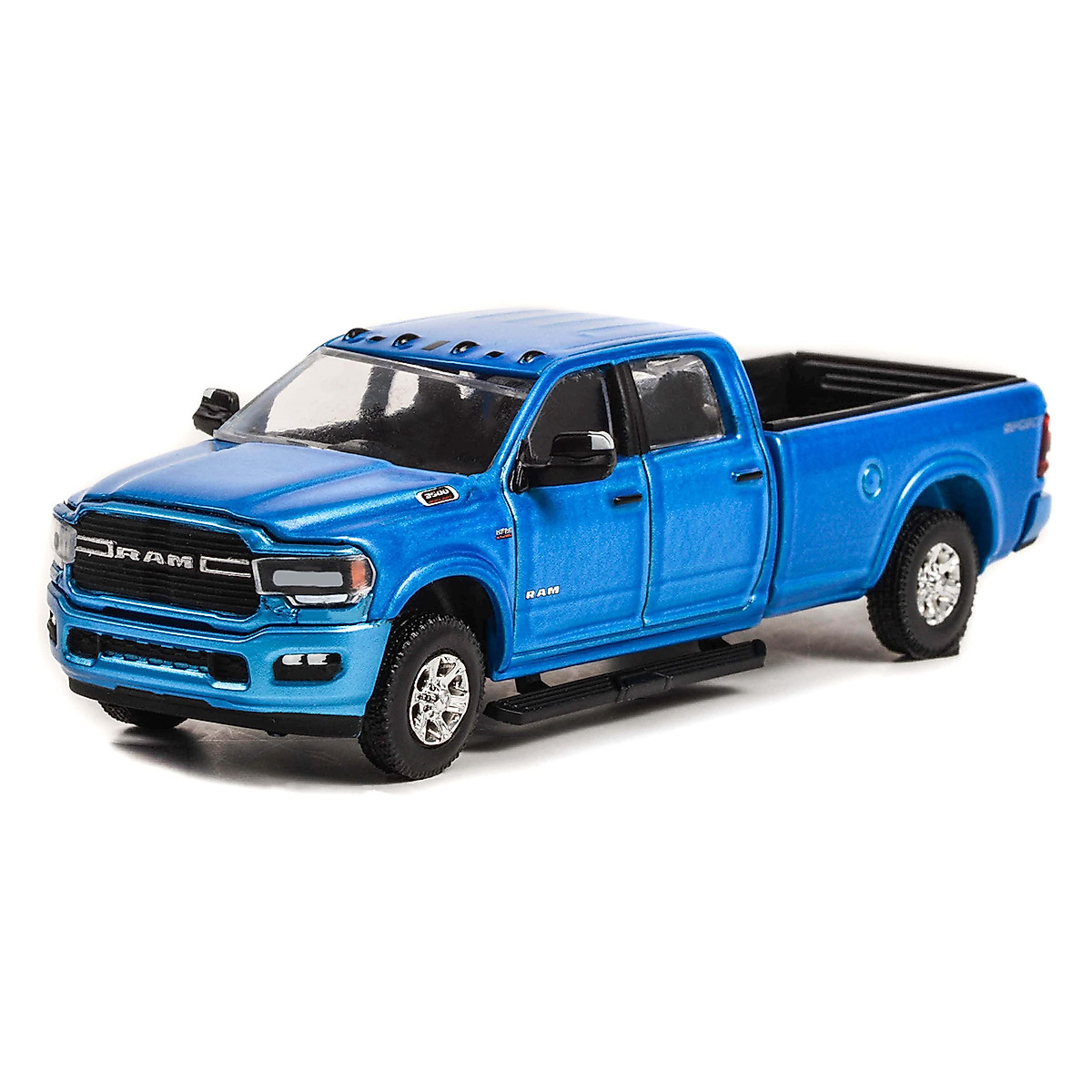 2021 Ram 3500 Big Horn Sport 4x4 Pickup Truck Hydro Blue Pearl All Terrain Series 13 1/64 Diecast Model Car by Greenlight 35230 F