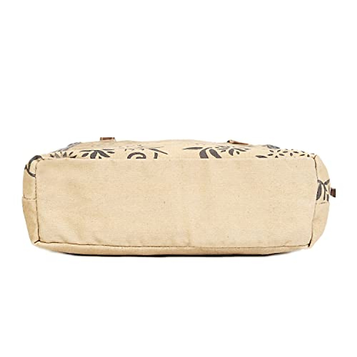 Ruzioon Upcycled Canvas & Cowhide Tote Bag, Upcycled Canvas & Leather Shoulder Bag, Upcycled Canvas Hand Bag for Women’s