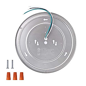 10-Inch Double Ring Dimmable LED Flush Mount Ceiling Light, 16W (95W Equivalent), 1120lm, 2700K Warm White, Brushed Nickel Finish Steel, ETL Listed, Commercial or Residential 2 Pack