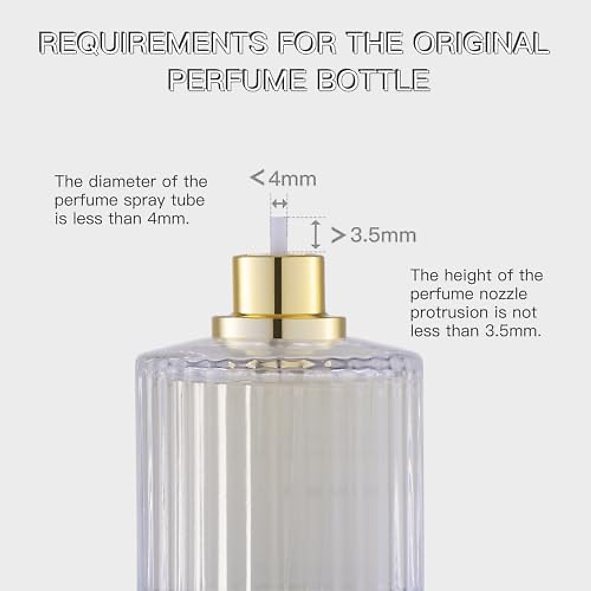 Lusiyi 5ML Refillable Perfume Atomizer Bottle for Travel, Portable Cologne Atomizer, Pocket Perfume Spray (Gold)