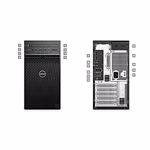 Dell Precision T3650 Workstation Desktop | Core i5-10600 - 1TB SSD + 1TB SSD Hard Drive - 16GB RAM | 6 cores @ 4.8 GHz Win 11 Pro Black (Renewed)