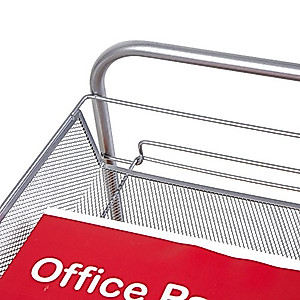 Mind Reader 3-Shelf All Purpose Mobile Utility Cart, Silver