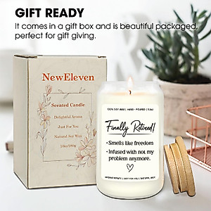 NewEleven Retirement Gift for Woman - Cool Retirement Gifts - Best Gifts for Retirement 2024, Retirement Decorations, Farewell Goodbye Gifts for Coworkers, Friends - Scented Candle
