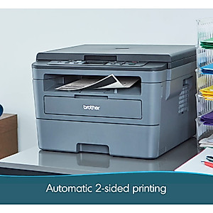 Brother Monochrome Laser HLl2390DW, Wireless Networking, Duplex Printing, Refresh Subscription and Amazon Dash Replenishment Ready