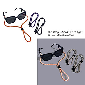 DECKER Eyewear Retainer Universal Fit Eyeglasses Lanyard 3PCS Reflective Glasses Strap One Size Fits Most Adjustable Sports Glasses Holder for Men and Women