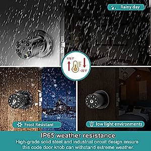 BOTHSTAR Keypad Door Knob with Key,Keyless Entry Door Lock, Code Locks Door Knob, Auto Lock,50 User Code,Easy to Install,for Home,Office,Hotel,Bedroom,Garage,No Deadbolt