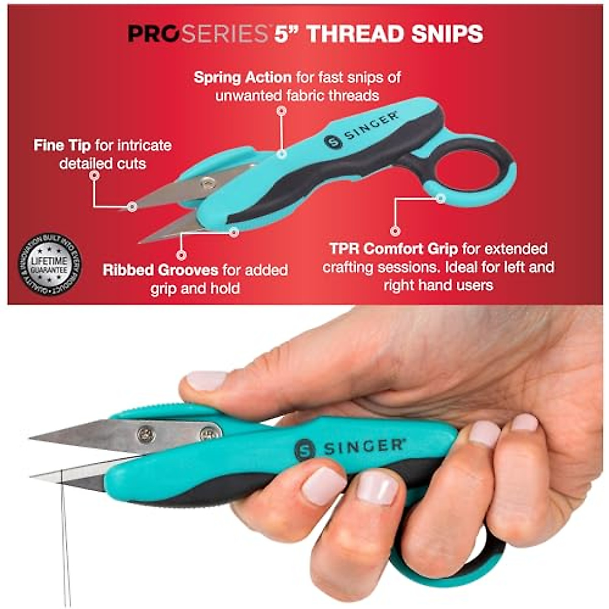 SINGER ProSeries Cutting Tool Set with Sewing Scissors, Detail Scissors, Thread Snips, 45mm Rotary Cutter and 6 Extra Blades
