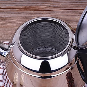 Practical Teakettle Tea Kettles 304 Stainless Steel Teapot Induction Cooker Kettle Ergonomic Handle Teakettle for Coffee, Milk and More Portable
