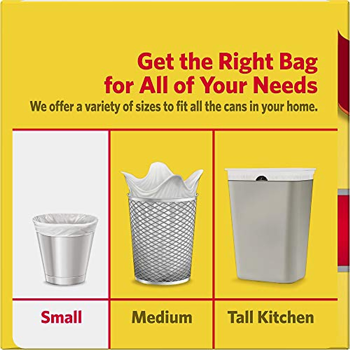 4 Gallon Trash Bags - 100 Small Mini Garbage Bags | 17" x 18" Clear Waste Basket Trash Bags | Bulk Plastic Bathroom Trash Can Liners