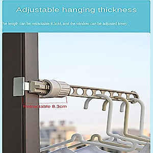 TravelReady Portable Drying Hanger Pole Strong Bearing Capacity and Lightweight Design for Easy Travel Compact and Convenient Clothes Drying(Gray)