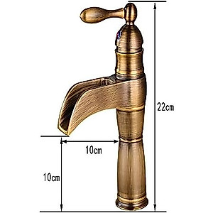 Kitchen & Bath Fixtures Taps Faucet, EuropUPC Faucet Basin Waterfall Faucet Under Counter Basin Hot and Cold Faucet Bathroom Wash Basin Faucet