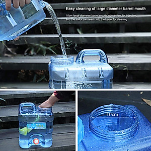 Orgonite Water Storage Containers, Camping Water Container, Portable Water Tank with Faucet Camping Bucket with Tap Water Jug with Spigot BPA Free Emergency Water Storage for Outdoor Camping Hiking