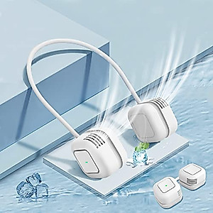 Neck Fan, Portable Neck Fan 360° Foldable, Personal Neck Fan Air Conditioner with 3 Speeds, Cooling Neck Fans Portable Rechargeable for Women Men Kids Outdoor Indoor