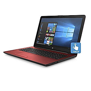 HP Flyer Red 15.6 Inch Touchscreen Laptop Intel Pentium Gold Processor N4417U 2.30 GHz 4GB RAM, 500GB Hard Drive, DVD Drive, HD Webcam, Windows 10 Home) (Renewed)