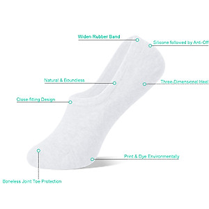 DIBAOLONG Womens No Show Socks Non Slip Flat Boat Line Low Cut Socks 6 Pairs