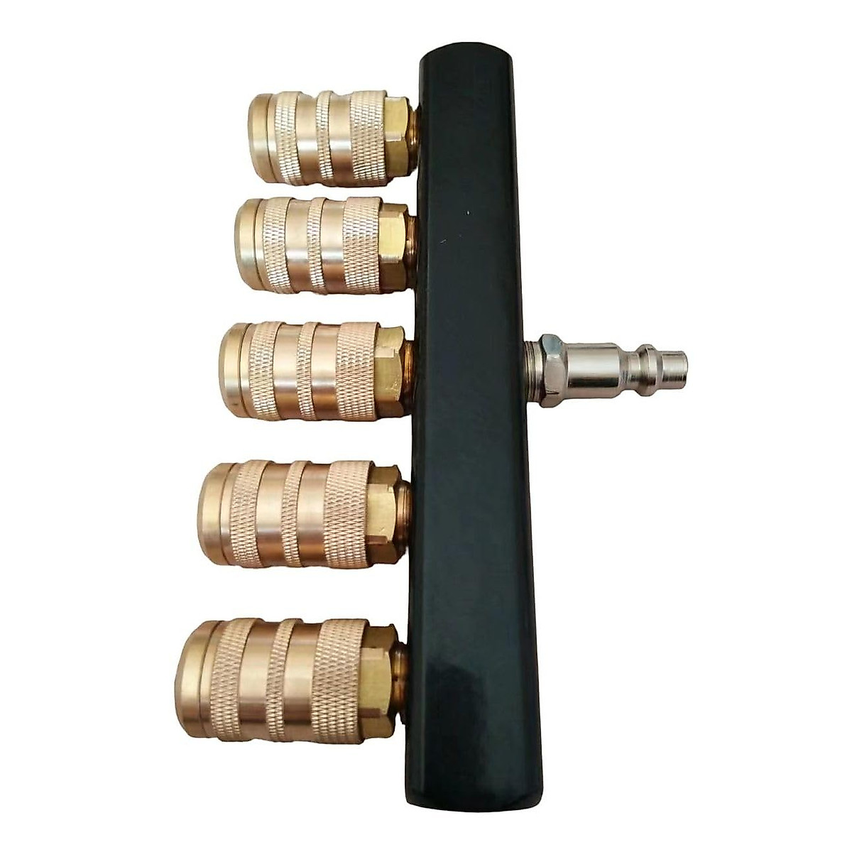 Zeluga 22-140 5-Way Industrial Style Bar Air Manifold with Brass 5 Coupler
