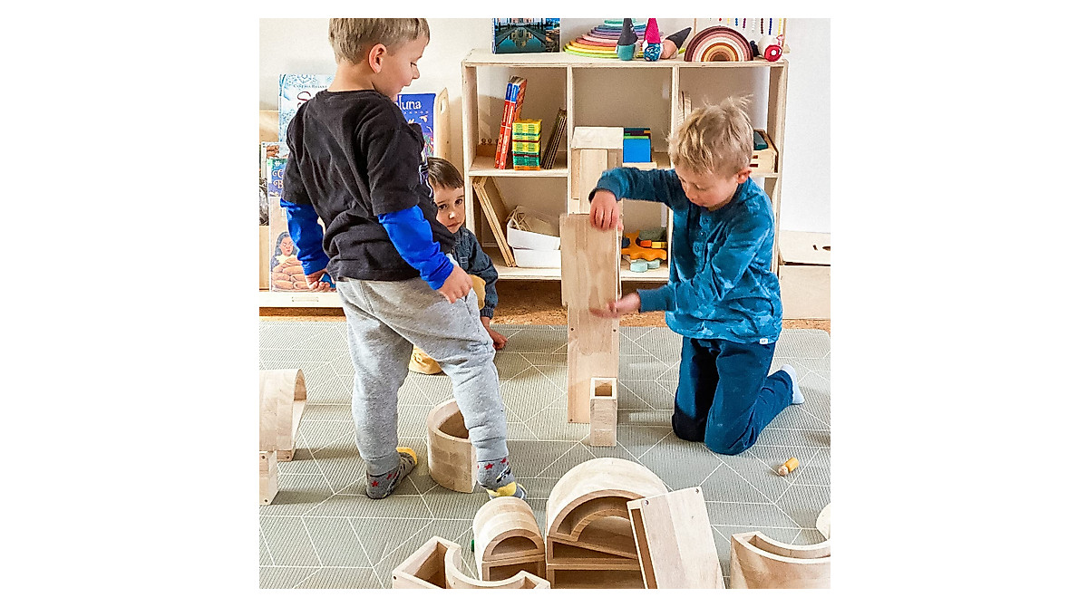 Xylolin 29-Piece Wooden Block Set for Kids