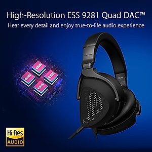 ASUS ROG Delta S Animate Gaming Headset | Customizable AniMe Matrix LED Display, AI Noise-Canceling Mic, Hi-Res ESS 9281 Quad DAC, Lightweight, USB-C, For PC, Mac, PS5, Switch and Mobile Devices,Black