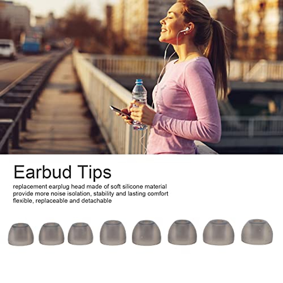Kafuty-1 4 Pairs Silicone Earbud Tips,Replacement Earbud Ear Buds Tips for Sony in-Ear Headphones,L/M/S/XS Soft Eargels Earpads Ear Tips for Sony WF-1000XM3/WF-1000XM4