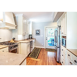 Kitchen Rug Non-Skid | Runner Mat Non-Slip Rug for Kitchen Floor with Rubber Backing Floor Mat | Low Profile (20" x 59") (1923-Brown)