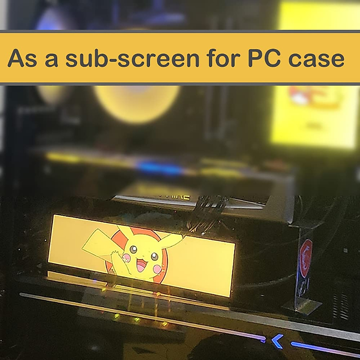 EDIY 7.9 Inch IPS Screen for Aida64 1280x400 Raspberry Pi PC CPU Sub Monitor GPU Rack Vehicle Mounted Fan Speed Analog Display with Drive Board