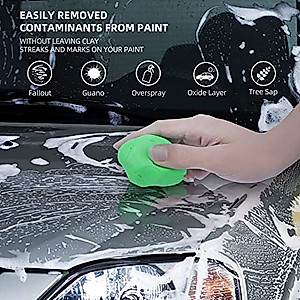 Beiguoo Car Clay Bars Detailing kit 4 Pack 400g, Auto Detailing Magic Clay Bar Cleaner for Car Vehicle Cleaning