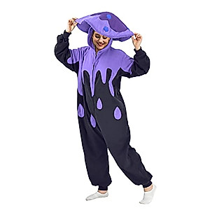 XIGUAGUO Adult Cartoon Mushroom Onesie Costume Animal Cosplay Christmas Homewear Pajamas Sleepwear for Women and Men