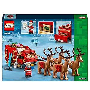 LEGO Santa's Sleigh - Building Toys for Kids, Boys & Girls, Ages 9+ - Indoor Christmas Decorations for Home W/Santa Claus Figurine & Reindeer - Gifts for Boys & Girls - 40499