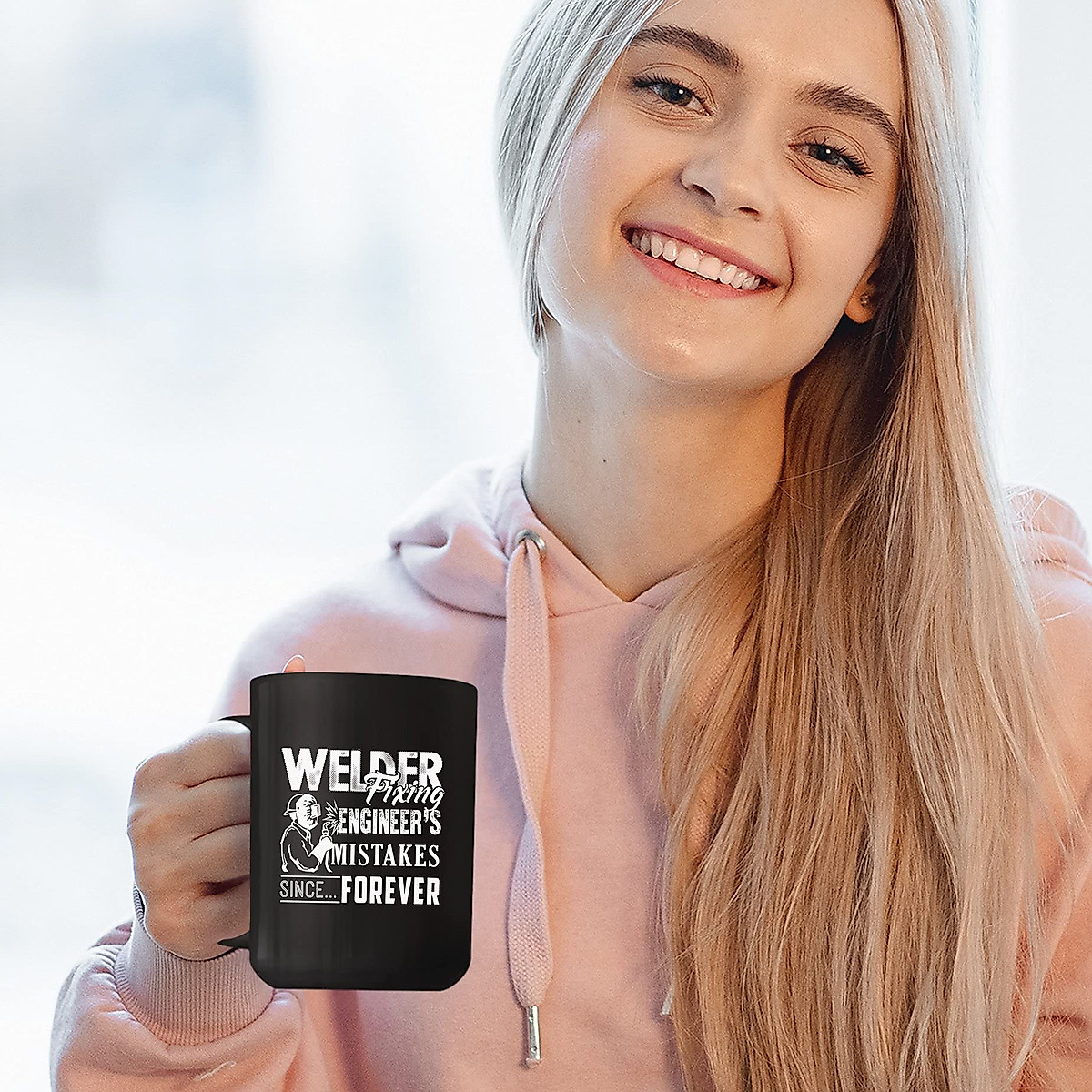 Welder Ceramic Coffee Mugs, Welder Fixing Graphic Mug, Welder Mug Gifts For Friends/Family/Coworkers, Welder Travel Mug Cup 15 Oz.