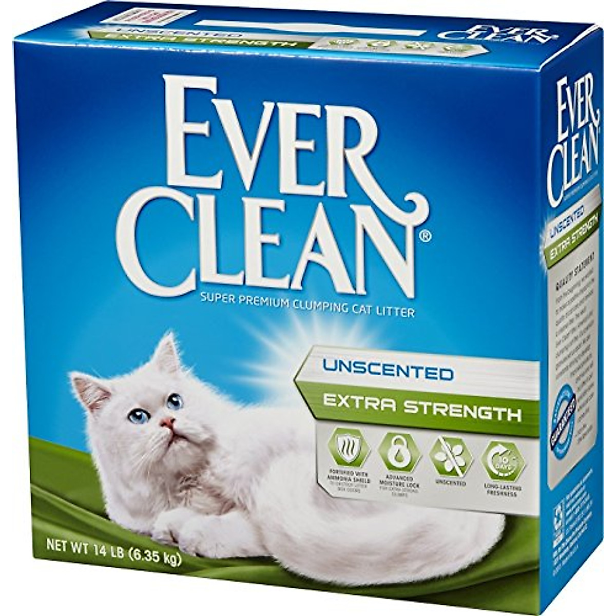 Ever Clean Extra Strength Cat Litter, Unscented, 14-Pound Box